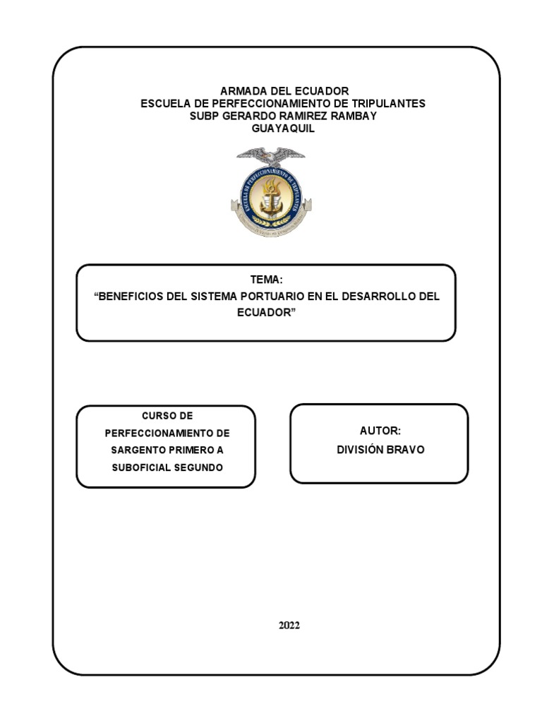 DIVISIÓN B SGOP-IF GUAMAN ALDAZ EDWIN Beneficios Del Sistema Portuario ...