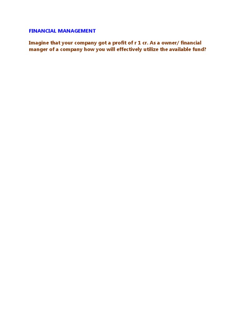 Maximizing Shareholder Wealth Through Effective Financial Management ...