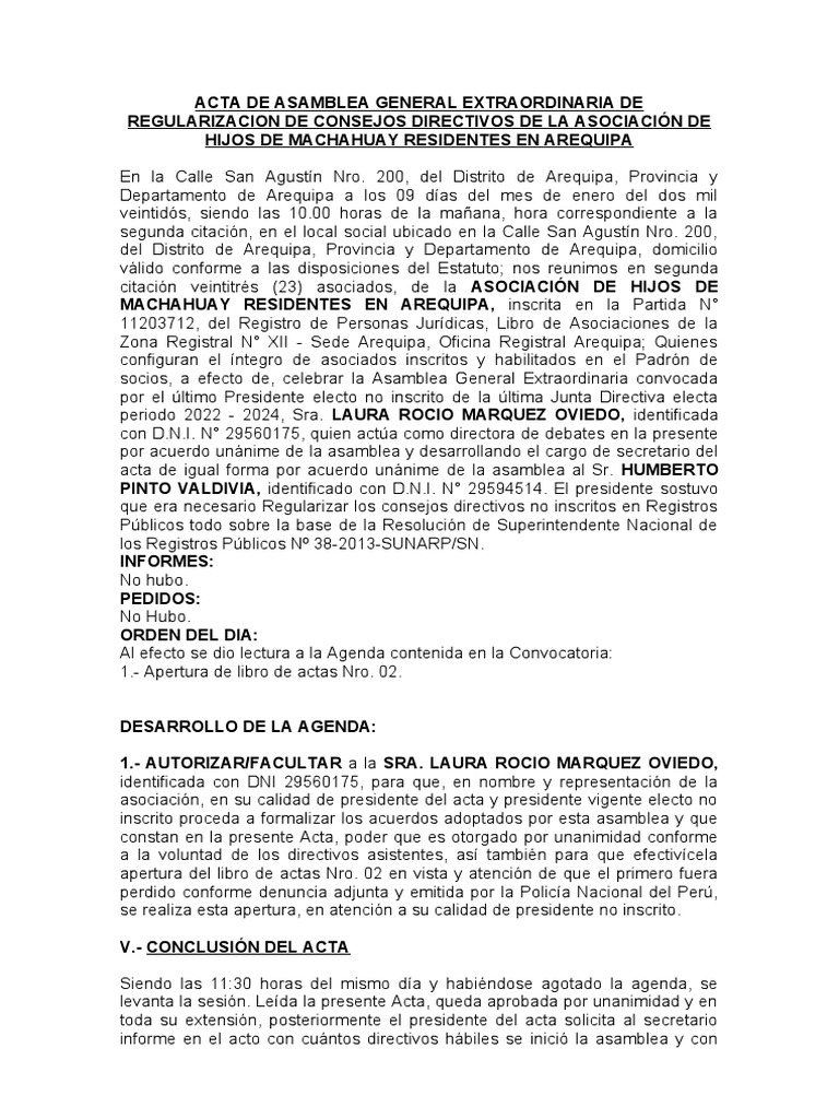 Apertura de Libro de Actas | PDF | Justicia | Crimen y violencia