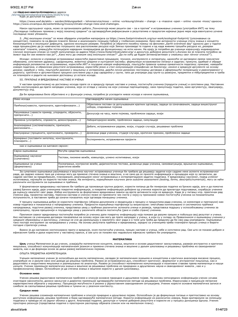 Prosvetni Glasnik 4.2020 (Matematika Program Za III I IV Razred) | PDF