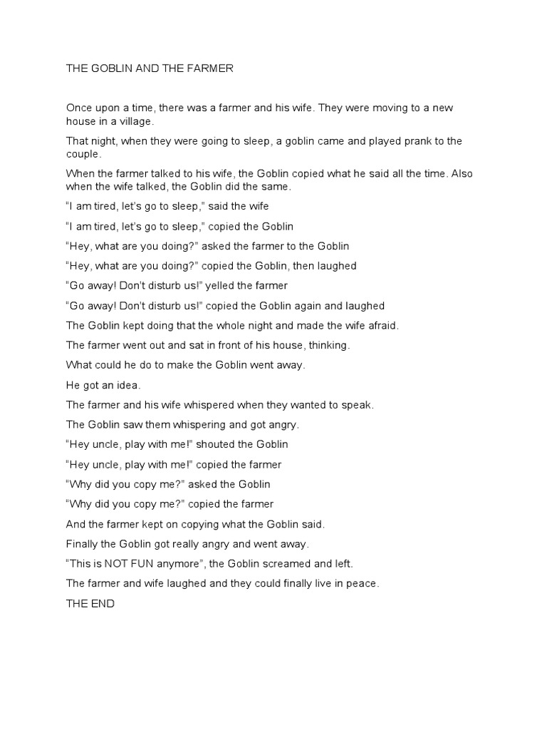 The Goblin and The Farmer | PDF