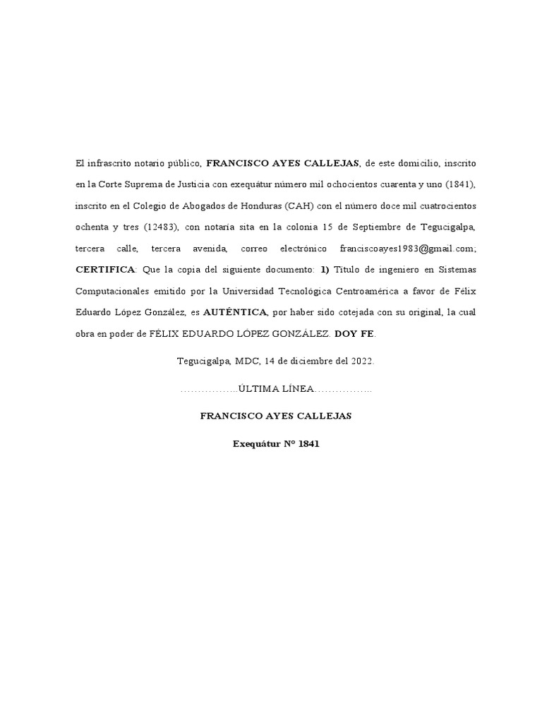 Auténtica de Copias de B.L. Harbert International LLC Norman y ...