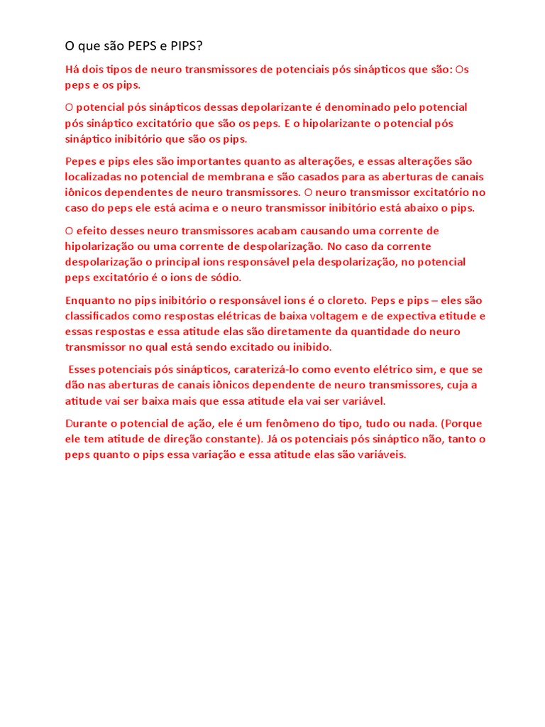 O Que São PEPS e PIPS | PDF | Autoajuda