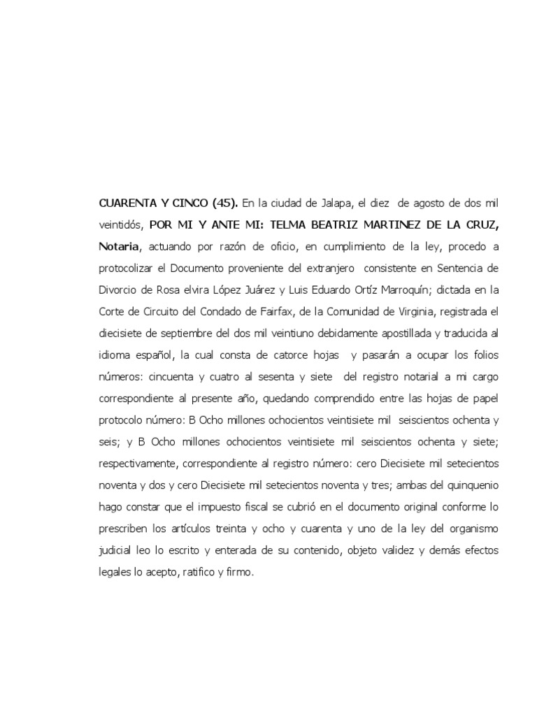 Protocolizacion de Sentencia | PDF