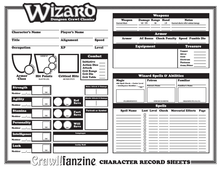 Crawl DCC Wizard | PDF | Role Playing Games | Role Playing