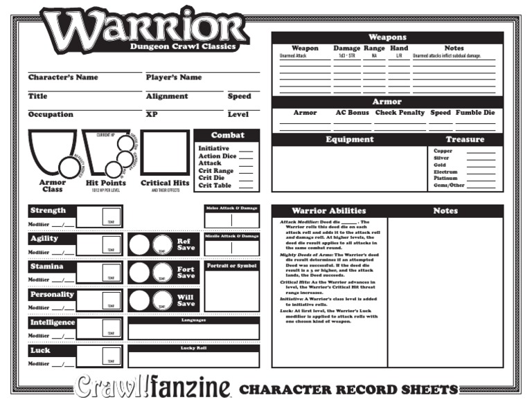 Crawl DCC Warrior | PDF | Leisure Activities | Entertainment