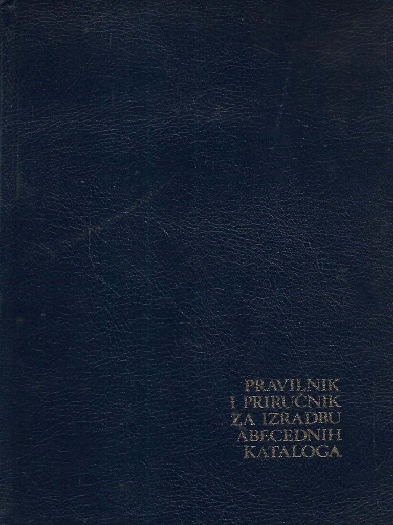 Eva Verona - PRAVILNIK I PRIRUČNIK ZA IZRADBU ABECEDNIH KATALOGA - 2. | PDF