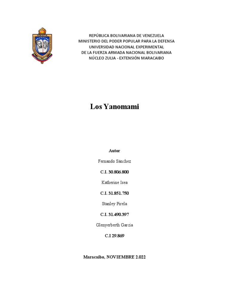 Yanomami y Timoto Cuica | PDF | Pueblos Indígenas de las Américas