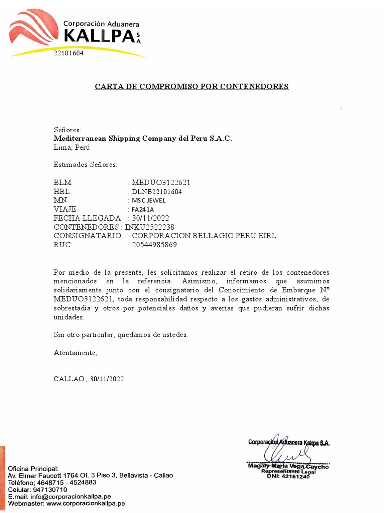 Carta de Compromiso Mejorada 2022 | PDF | Finanzas y dinero | Derecho