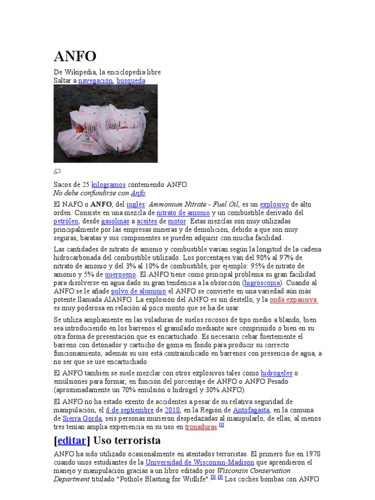 ANFO | PDF | Química | Science