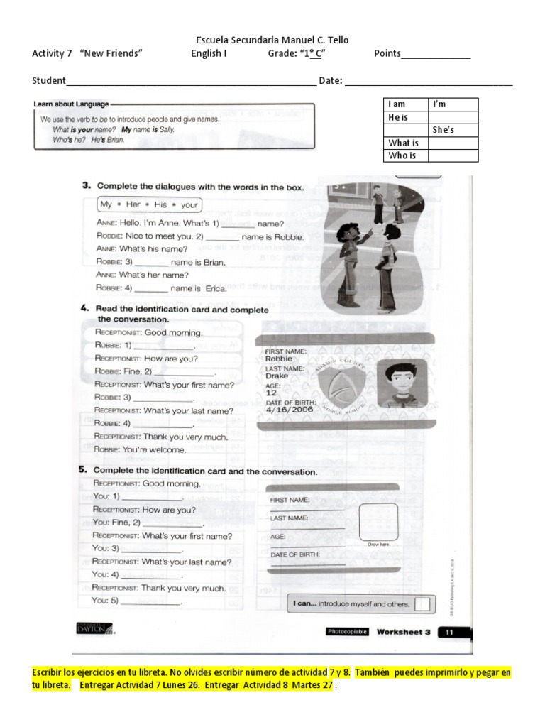 1°C Act. 7 y 8 | PDF