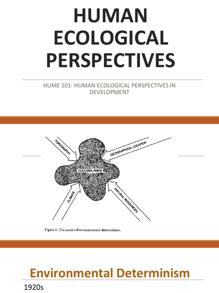 Human Ecological Perspectives | PDF