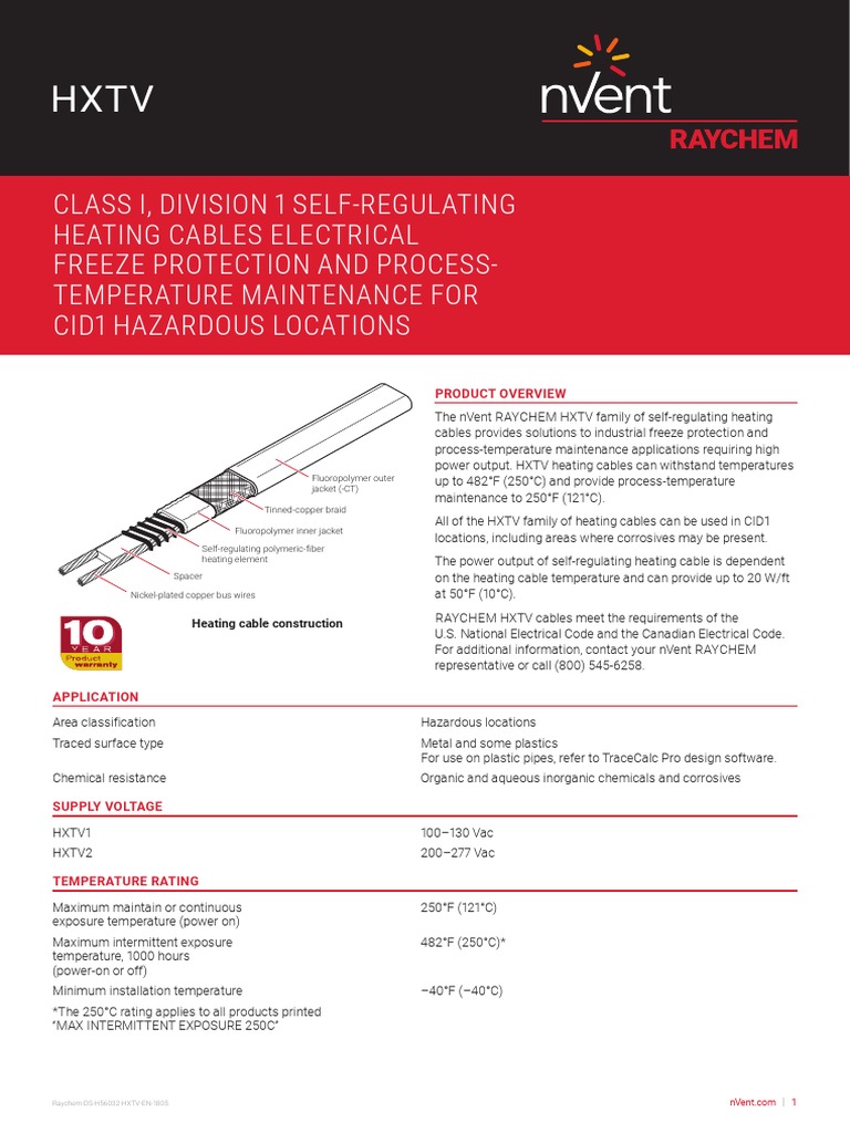 Raychem DS H56032 HXTVIND EN | PDF | Building Materials | Electric Power
