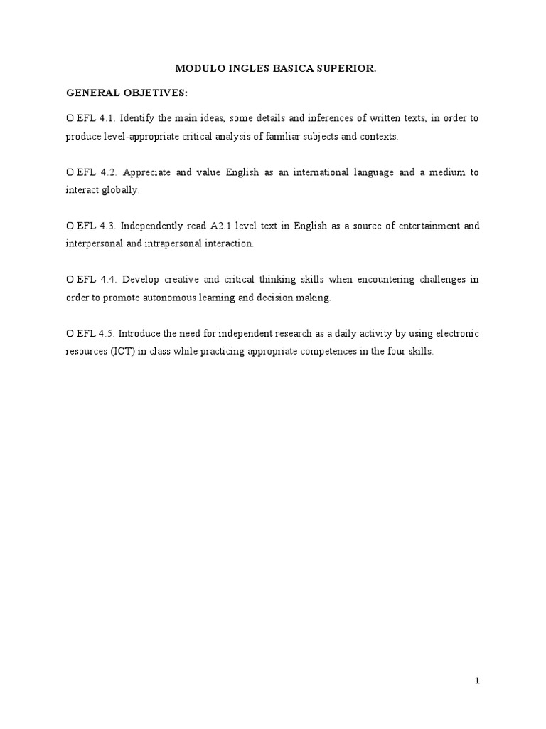 Modulo Ingles Basica Superior Intensiva | PDF | Cognitive Science | Linguistic Typology