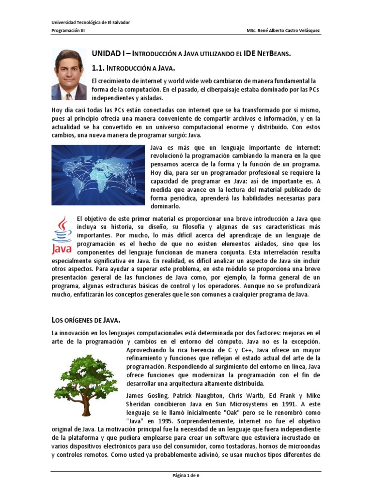 1 1 Introduccion A Java Pdf Java Lenguaje De Programación