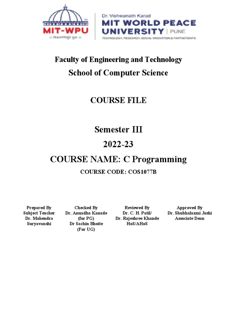 COS1077B C Programming | PDF | Pointer (Computer Programming) | Computer Program
