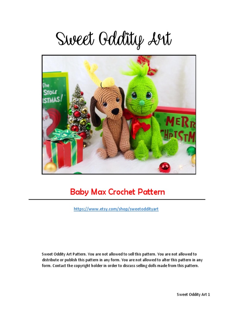 Sweet Oddity Art: Baby Max Crochet Pattern | PDF | Crochet | Yarn
