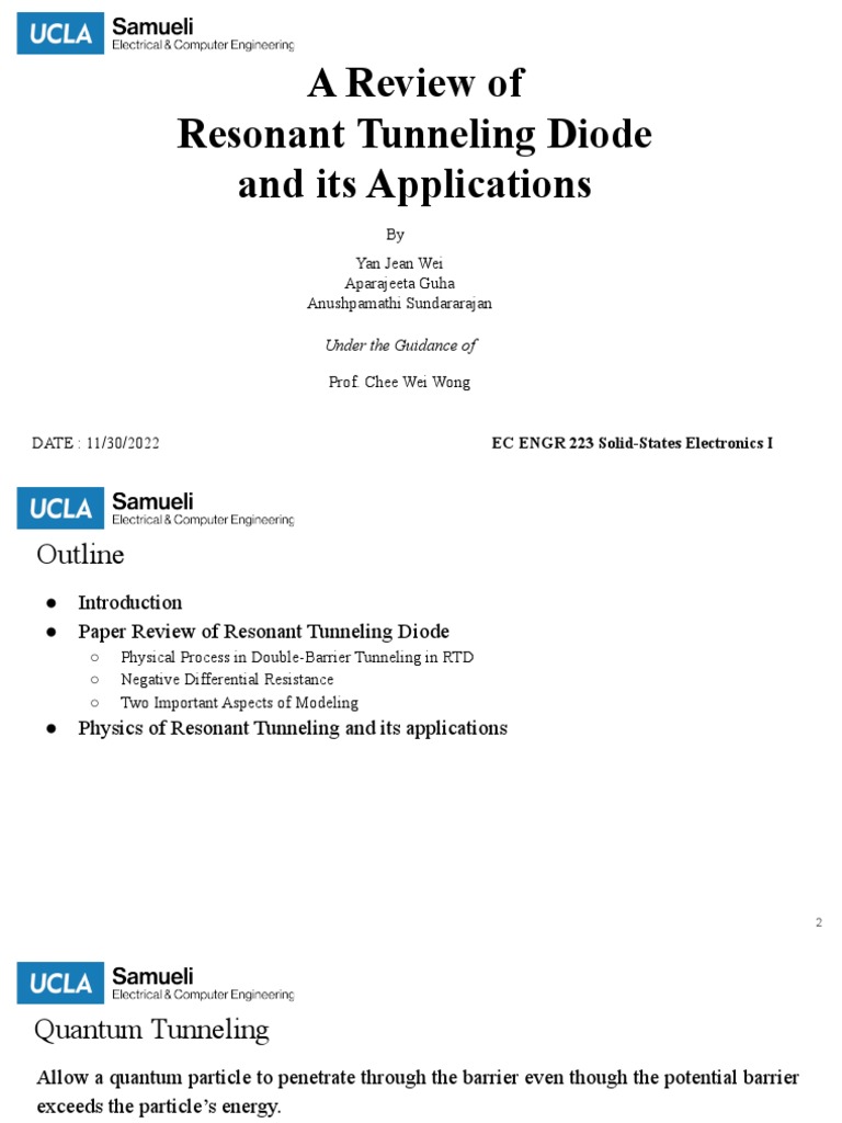 223 Resonance tunneling diode (2) | PDF | Quantum Tunnelling | Electronic Engineering