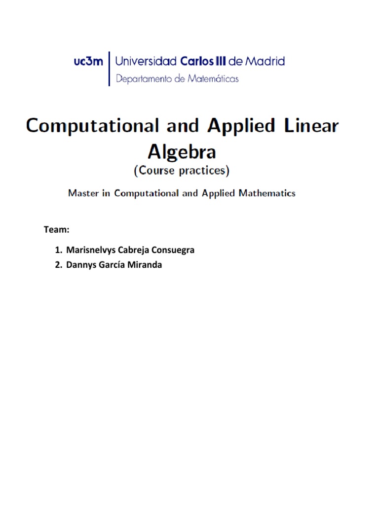 Practice 6 8 | Descargar gratis PDF | Linear Algebra | Applied Mathematics