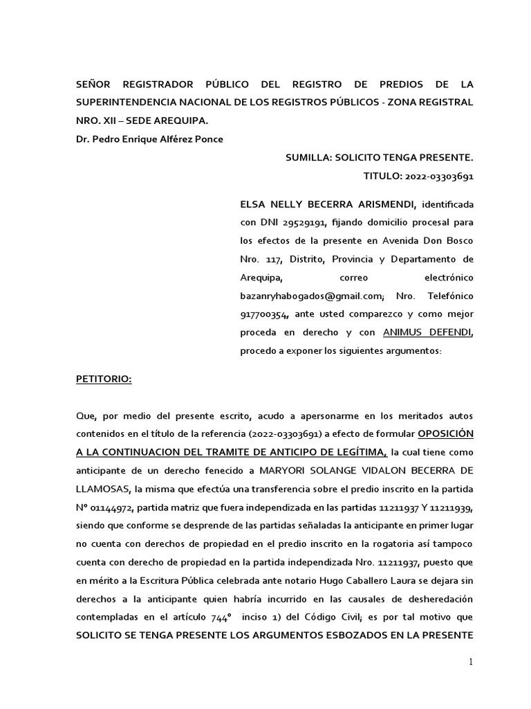 Escrito Tenga Presente | PDF