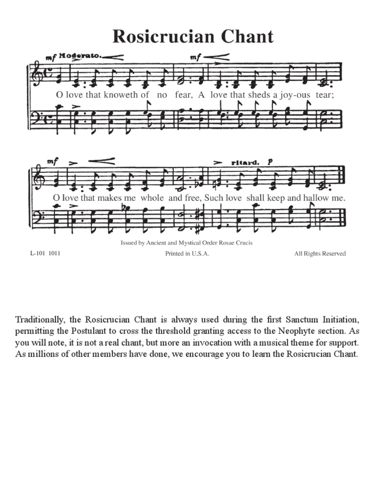 007b Rosicrucian Chant 052322 | PDF