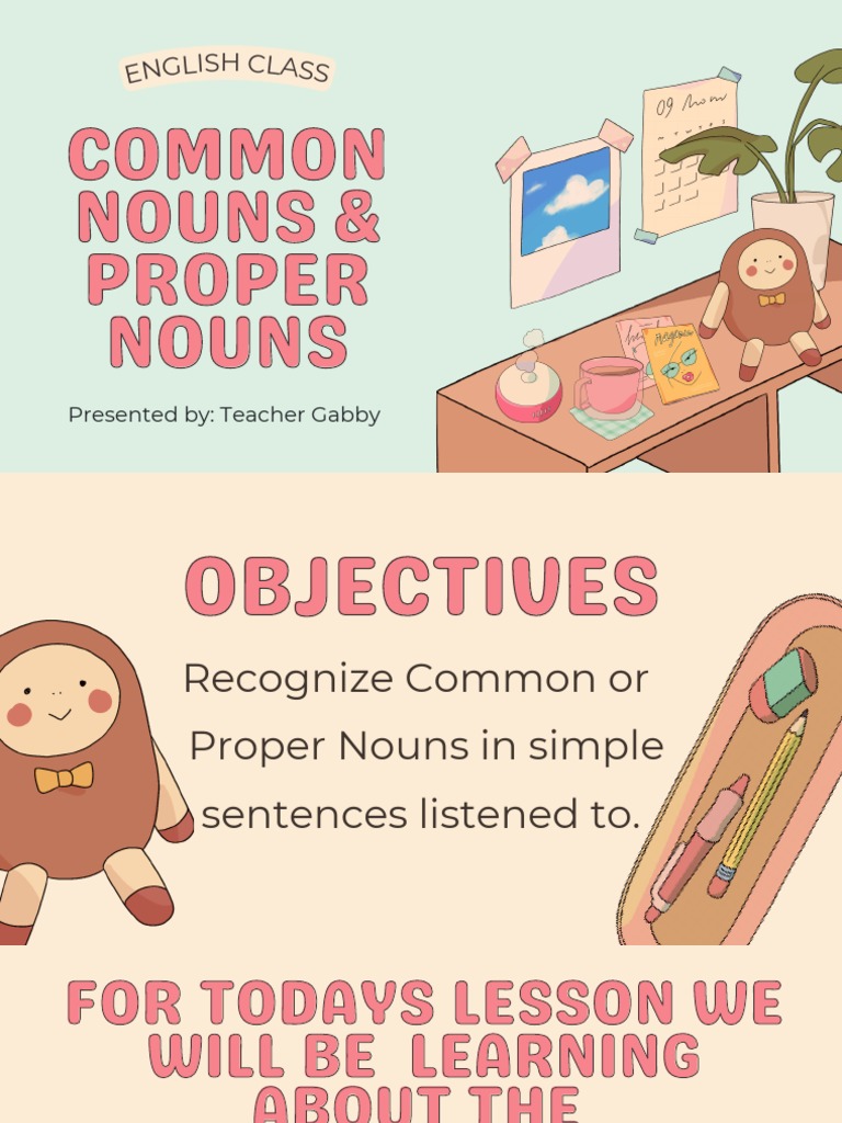 Common and Proper Nouns Overview | PDF | Noun | Semantic Units