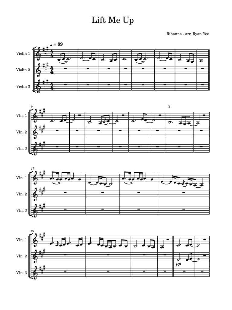 Lift Me Up-Score and Parts | PDF
