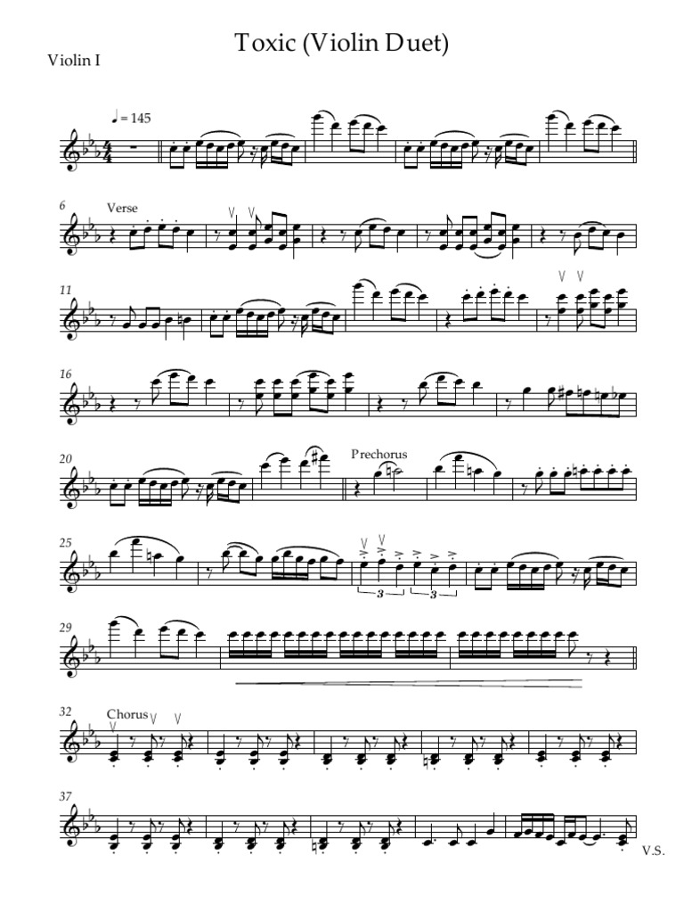 Toxic (Violin Duet) - Parts | PDF | Échecs
