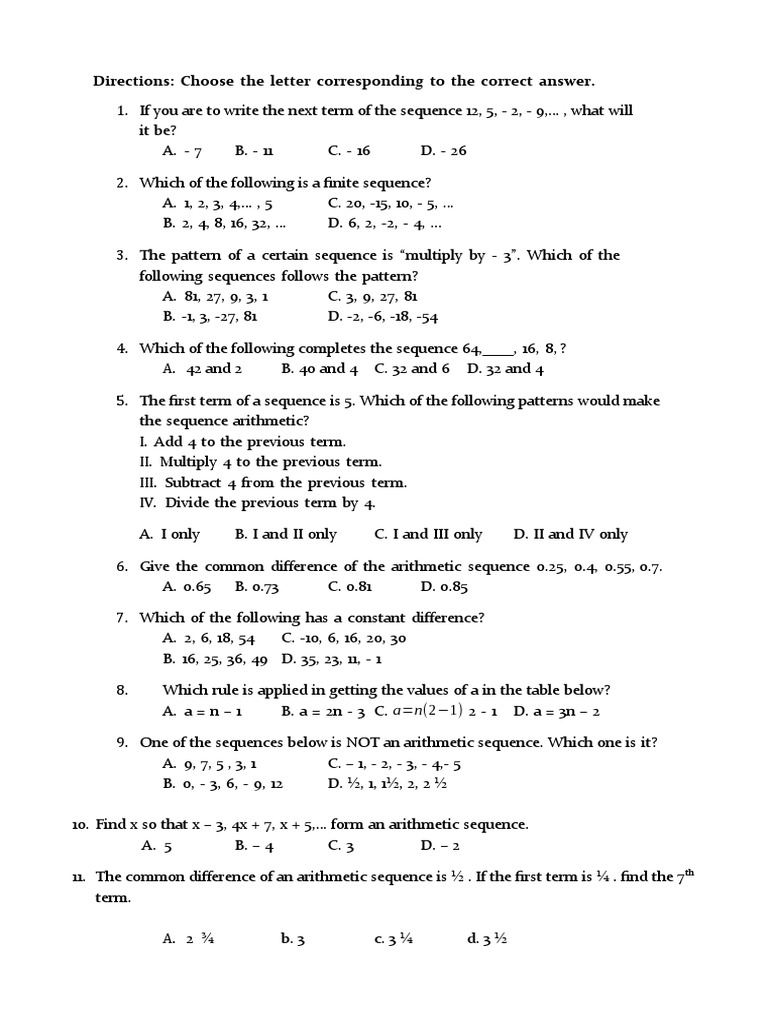 Math10 21 | PDF | Sequence | Mathematical Concepts
