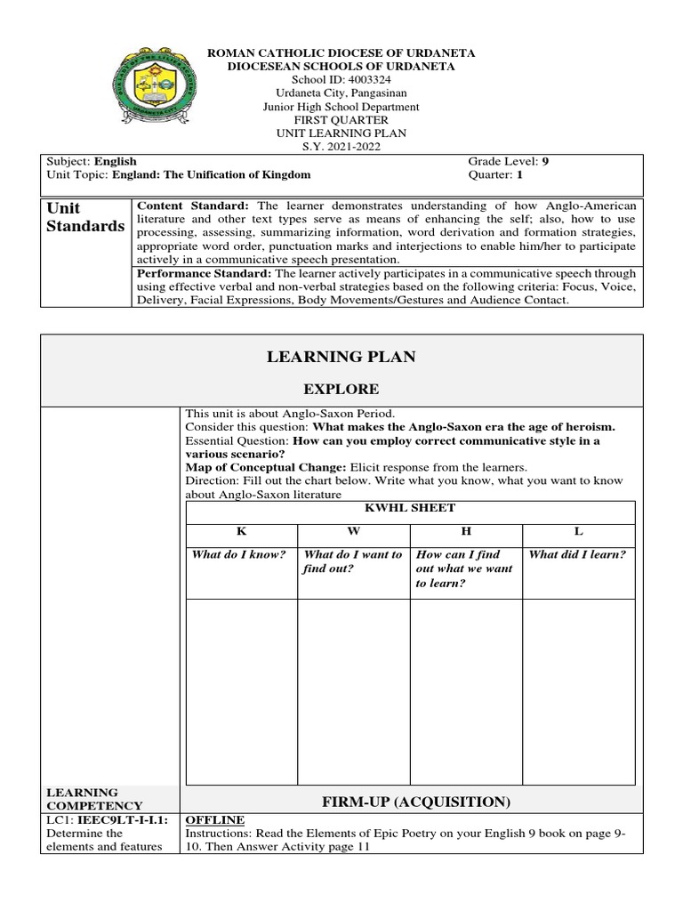 English 9 - Learning Plan | PDF | Poetry | Linguistics