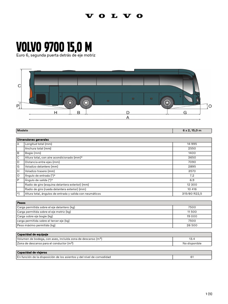 Volvo 9700 | PDF | Eje | Diodo emisor de luz