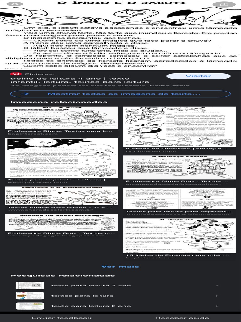 Textos leitura 4 ano | PDF | Imagem