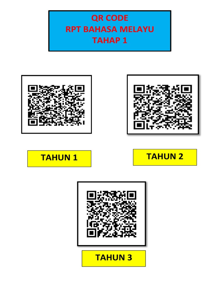 RPT Bahasa Melayu dengan QR Code | PDF