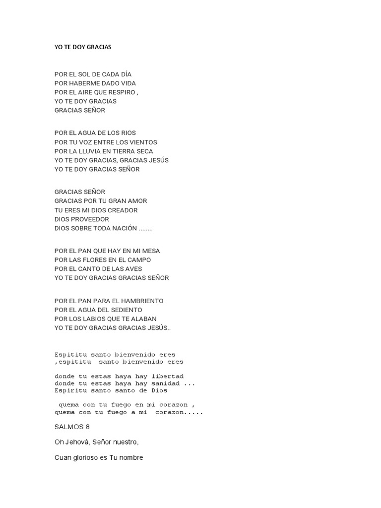 'Letra Alabanzas | PDF