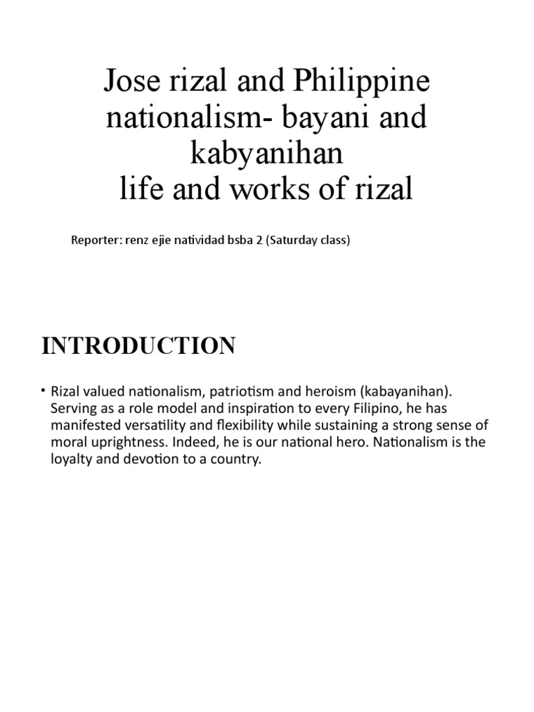 Jose Rizal and Philippine Nationalism - Bayani and Kabyanihan | PDF | Philippines