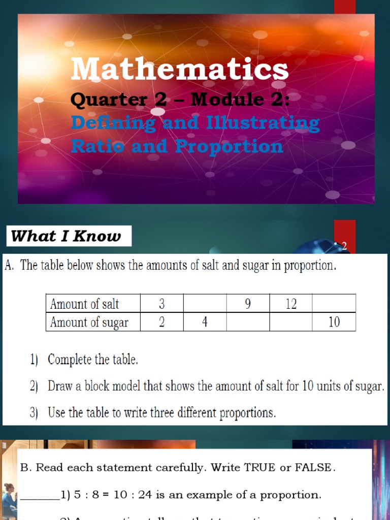Ratio and Proportion Module 2 | PDF | Ratio | Quantity