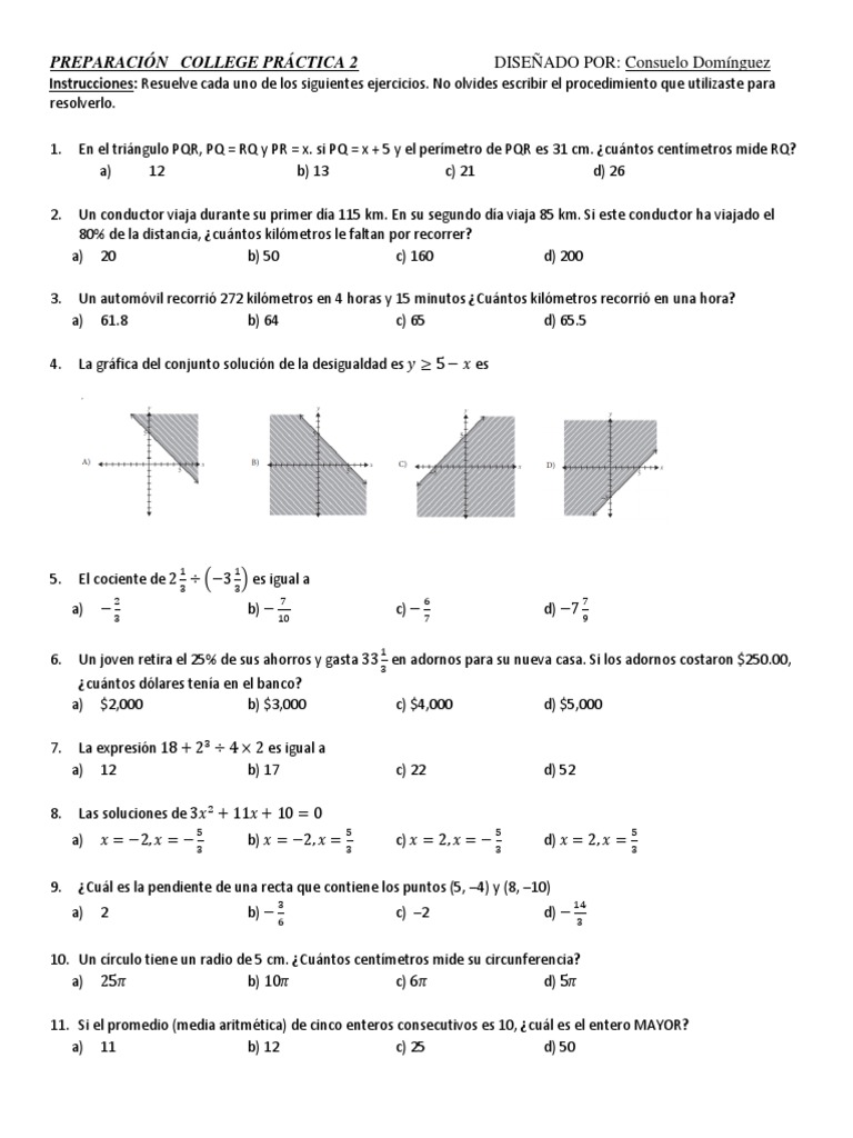 College Practica 2 | PDF | Matemática Elemental | Geometría Elemental