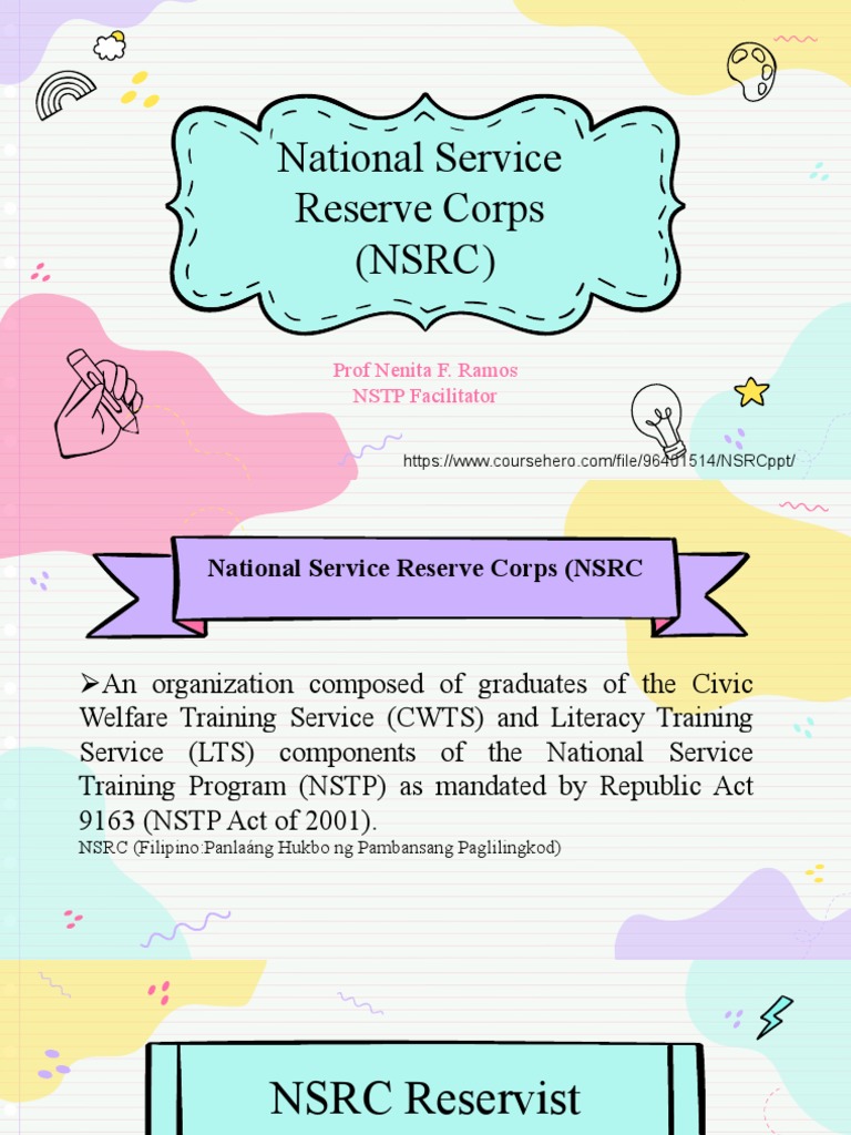 The Role and Functions of the National Service Reserve Corps: A ...