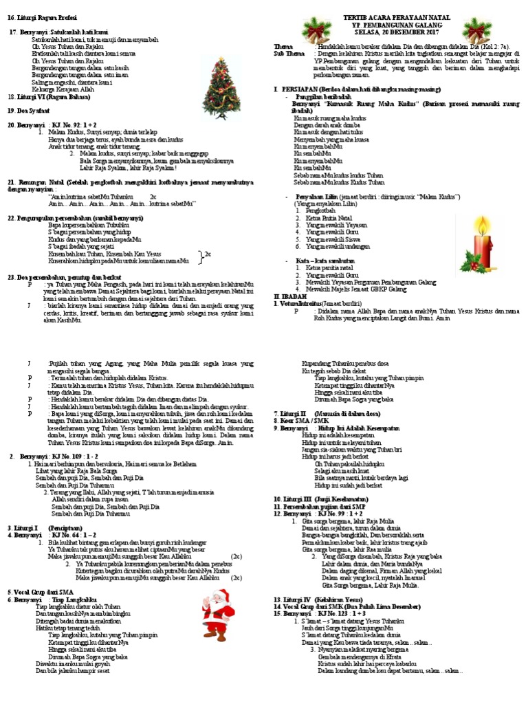 Tertib Acara Perayaan Natal | PDF