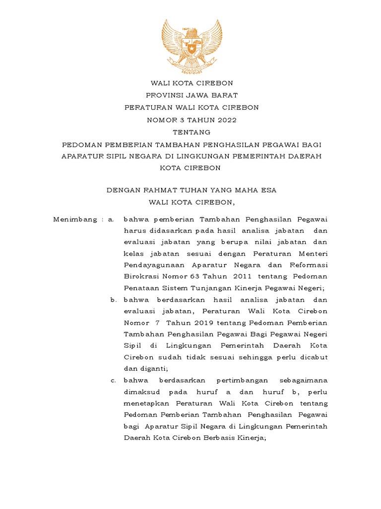 Perwal32022 - 1029 Kehadiran TPP | PDF