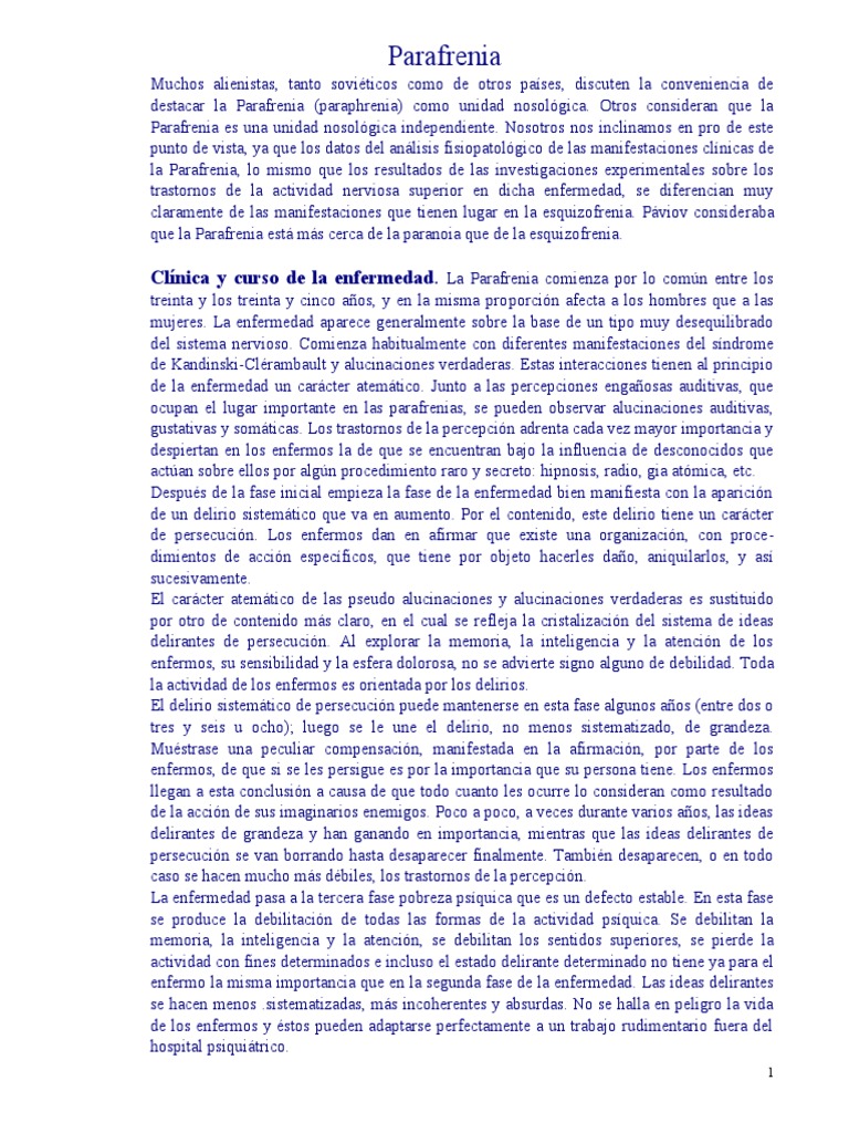 Estados Paranoides 1 | PDF | Esquizofrenia | Engaño