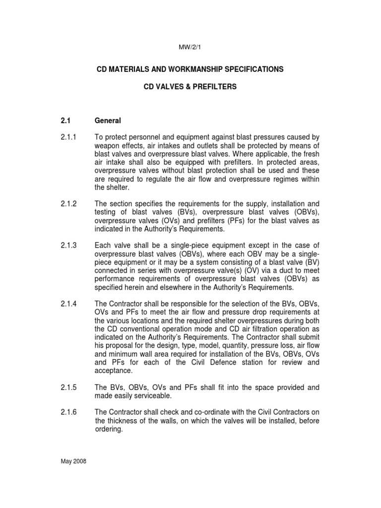 CD M&W 2008 Ed - Sect 2 - CD Valves and Prefilters | PDF | Valve | Pipe ...