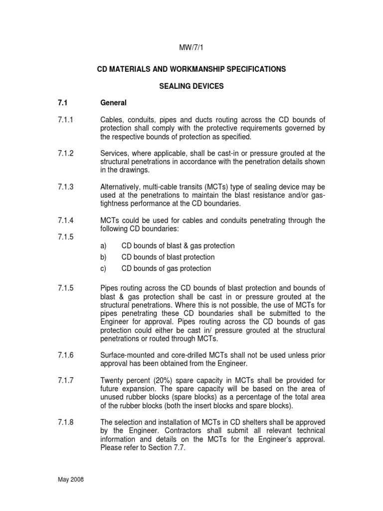 CD M&W 2008 Ed - Sect 7 - Sealing Devices - MCTs | PDF | Pipe (Fluid ...