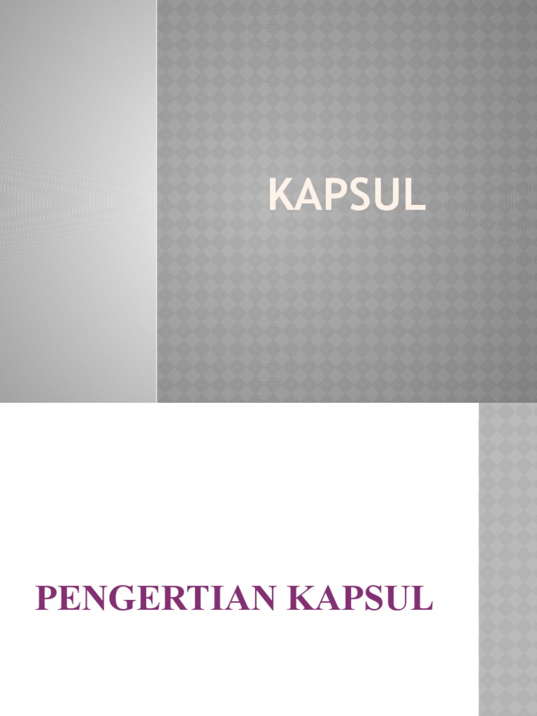 Kapsul 01 | PDF