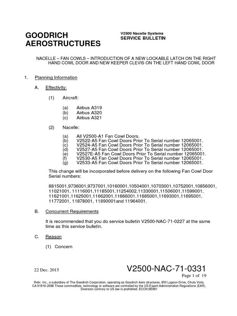 V2500-Nac-71-0331 0am53 VSB 00 | PDF | Aviation