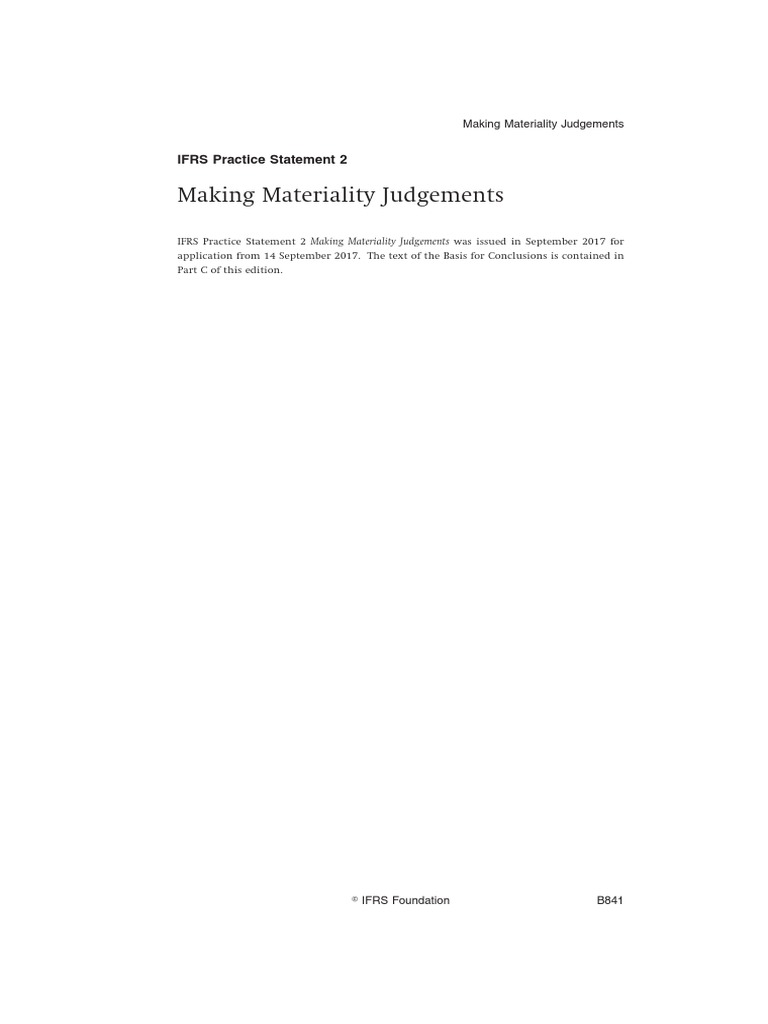 IFRS Practice Statement 2 | Download Free PDF | International Financial ...