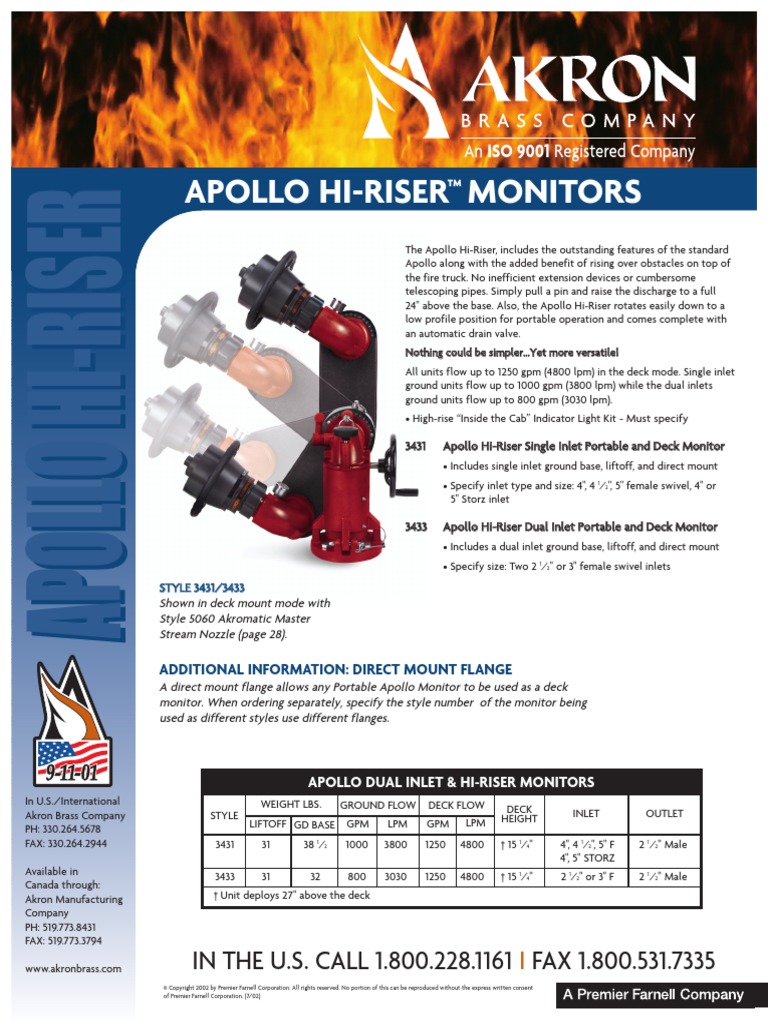 Akron Apollo Hi-Riser Monitor | PDF | Equipment | Manufactured Goods