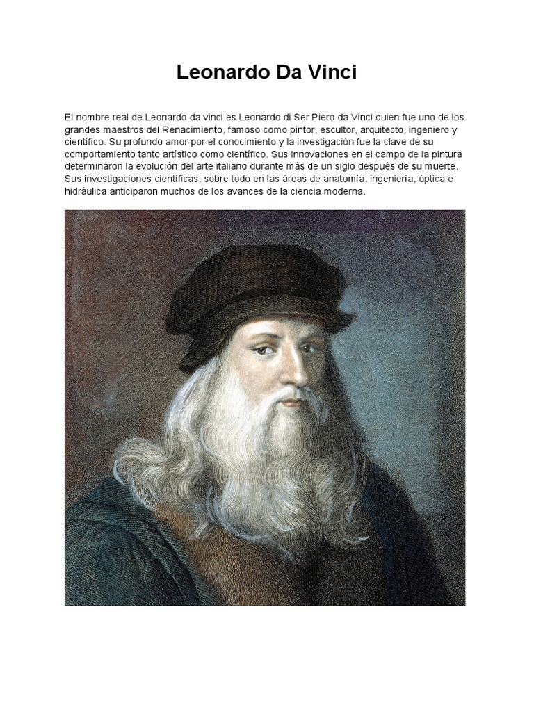 Leonardo Da Vinci | Descargar gratis PDF | Leonardo Da Vinci | Pinturas