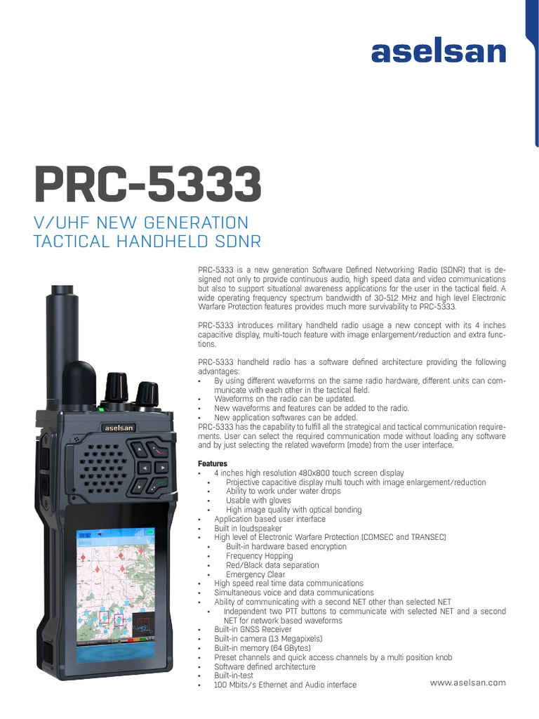 VUHF Handheld PRC-5333 | PDF | Radio | Quality Of Service