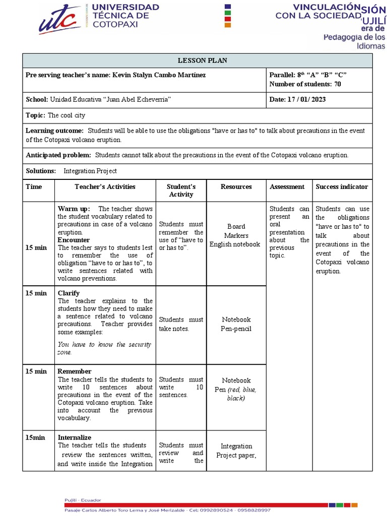 Lesson Plan - Ecrif - 42 - JAE | PDF | Linguistics | Cognitive Science